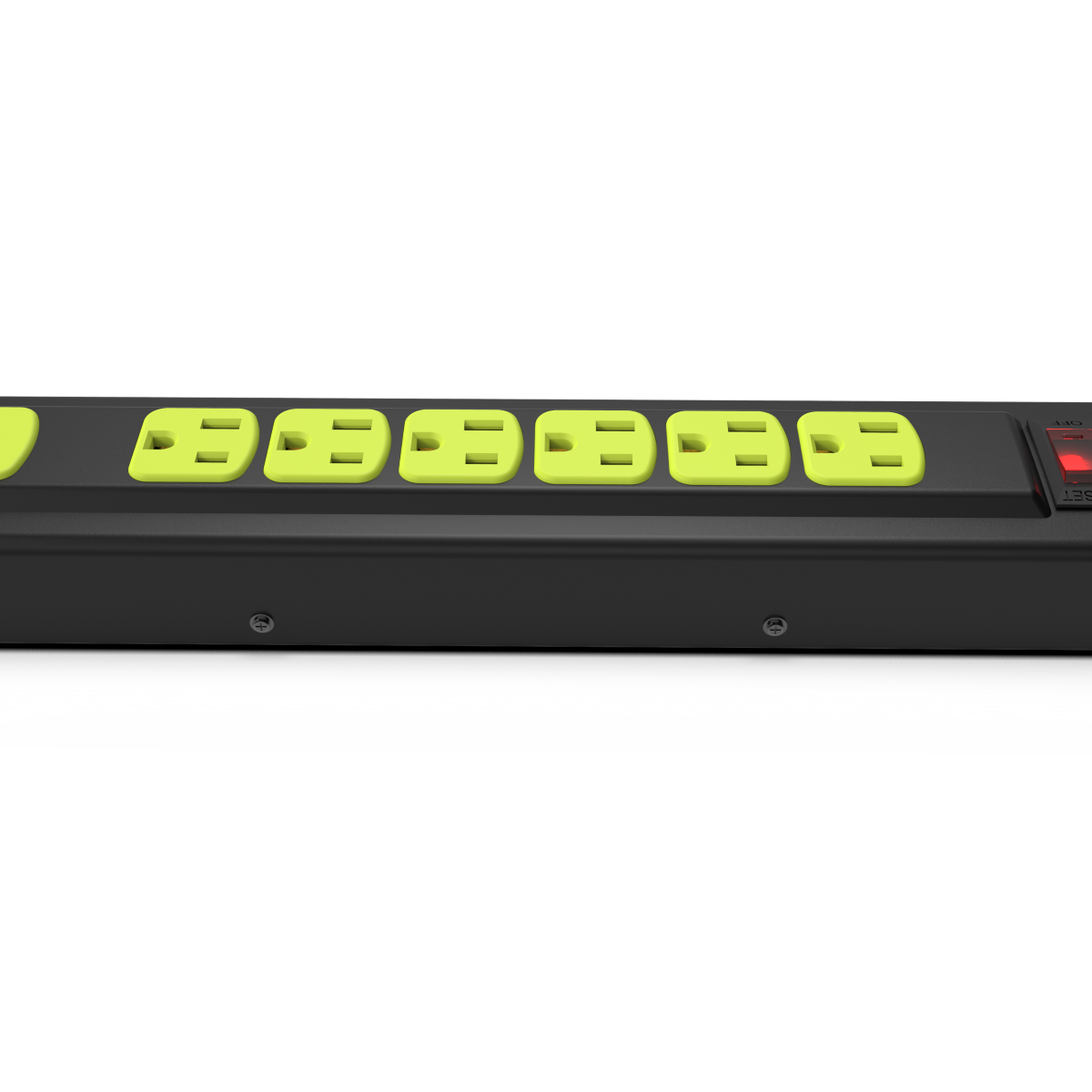 Monster - Power Strip Surge Protector, 7AC, BLK-YELLOW