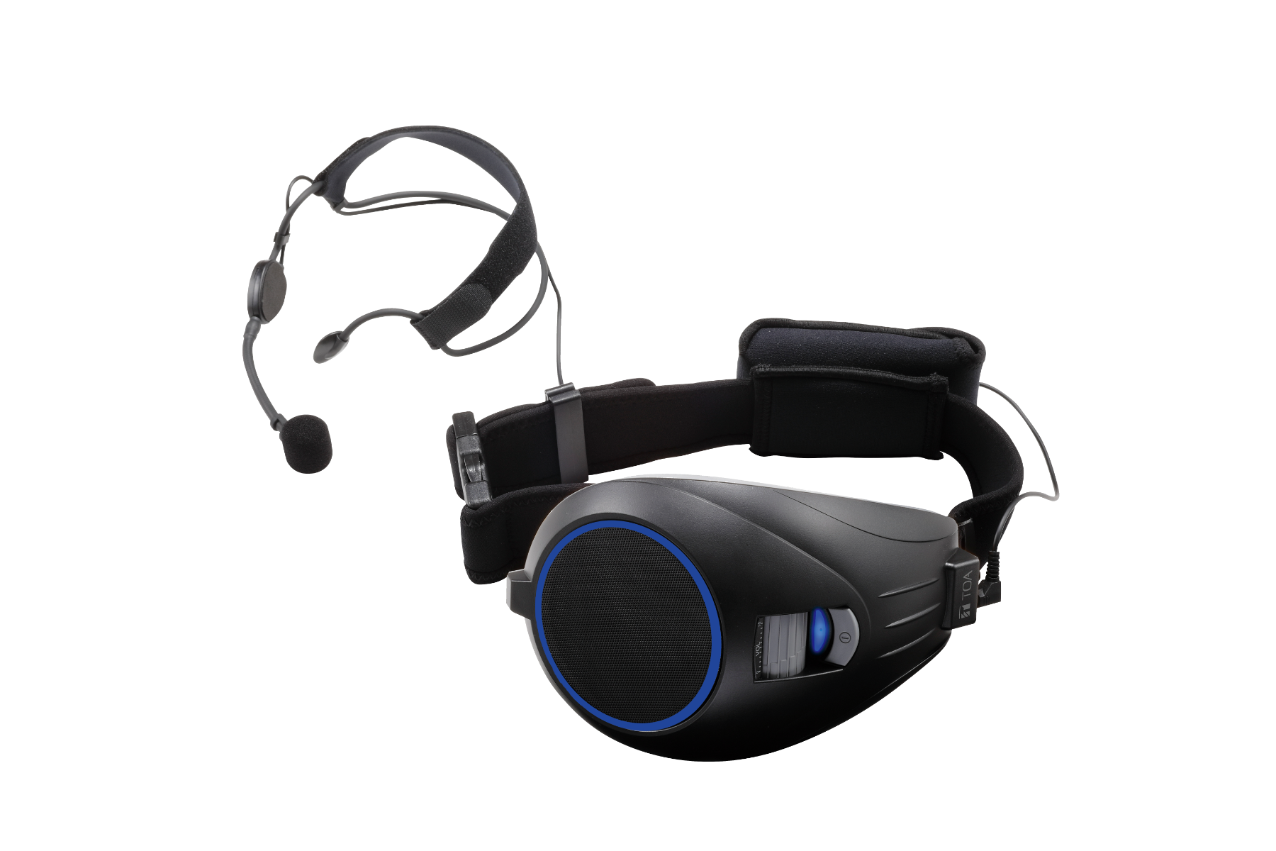 Lightweight hands-free portable public address system w/Blue