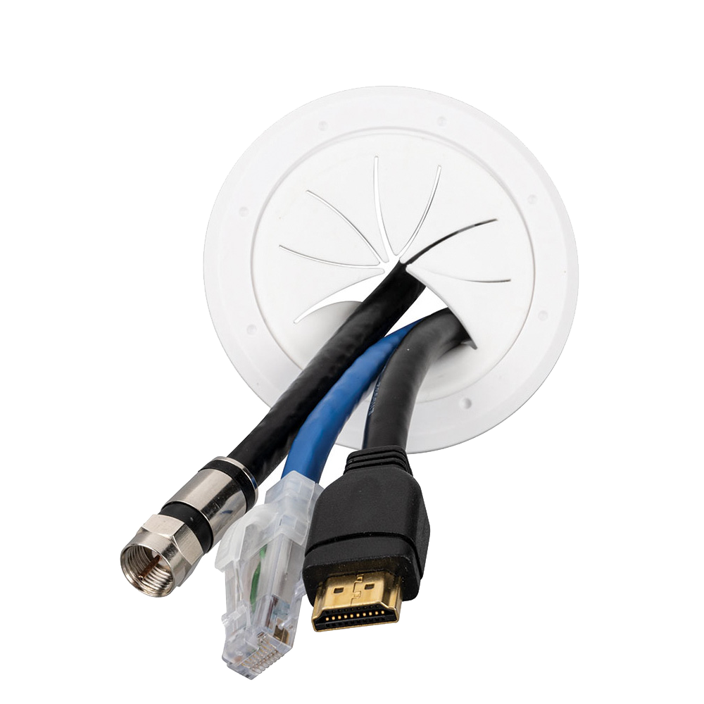 Spring Lock Cable Pass Through Round Wall Covering
